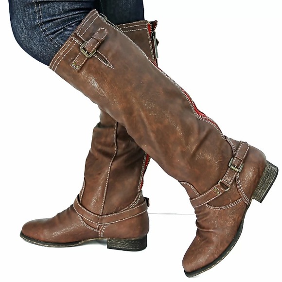 Shoes | Salered Zipper Riding Boots | Poshmark