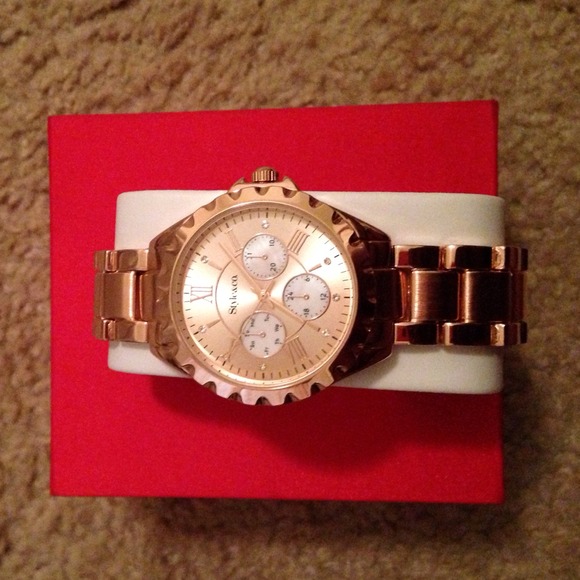Style And Co Jewelry New Styleco Rose Gold Watch Wit Diamond Accent