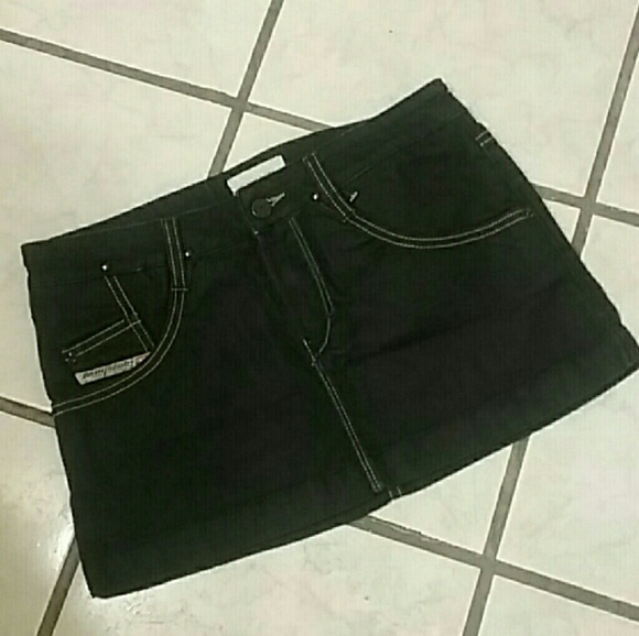 Diesel | Skirts | Diesel Olady Denim Mini Fake Leather 28 | Poshmark