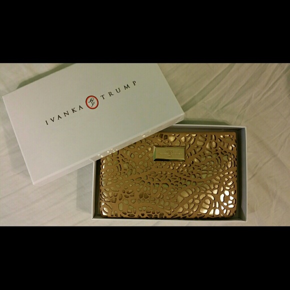 Ivanka Trump | Bags | Ivanka Trump Gold Clutch | Poshmark
