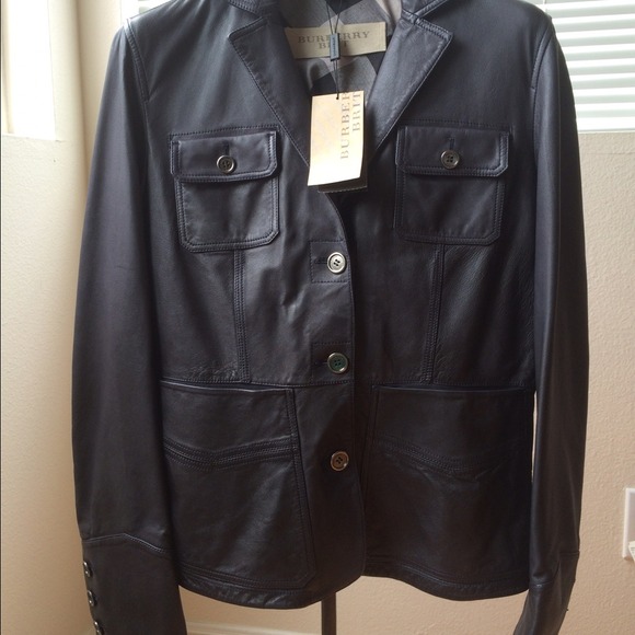 Burberry | Jackets & Coats | Burberry Leather Jacket | Poshmark