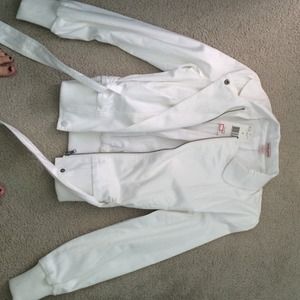 57% off Guess Jackets & Blazers - Guess white Jean jacket from Chanel's ...
