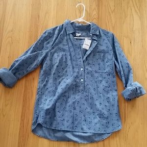 J. Crew | Tops | Jcrew Brand New Chambray Shirt | Poshmark