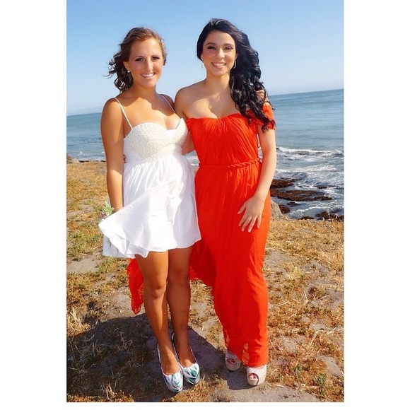 Dresses | Red Full Length Prom Dress Handmade | Poshmark