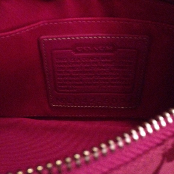 Coach | Bags | Coach Signature Demi Pink Leather Trim Handbag | Poshmark