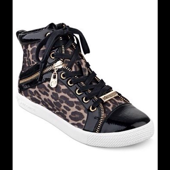 G by Guess | Shoes | New Guess Leopard Hi Top Sneakers | Poshmark