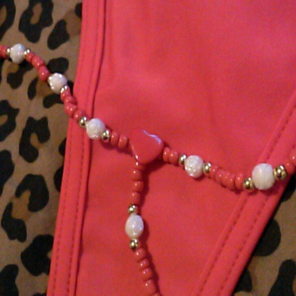 Other | Custom Red Beaded Gstring Nwot | Poshmark