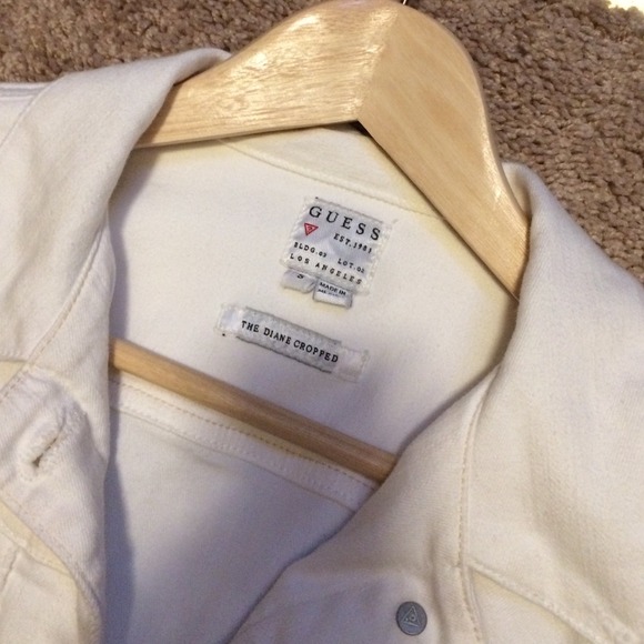 Guess | Jackets & Coats | Guess White Jean Jacket | Poshmark
