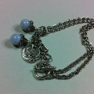 blue lace agate | Jewelry | Gf33 Soldblue Lace Agate Stainless Steel ...