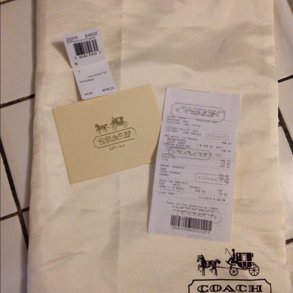 Coach | Bags | Authentic Coach Purse With Receipt Original Tags | Poshmark