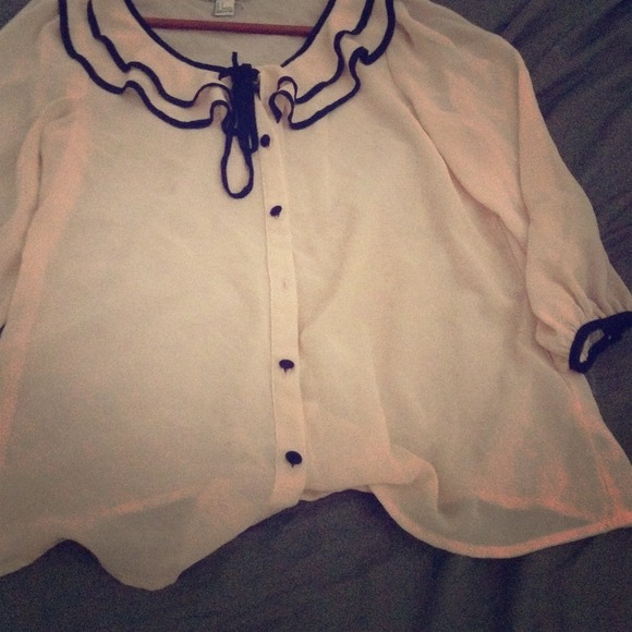 Forever 21 | Tops | F2 Sheer Shirt Missing Button | Poshmark