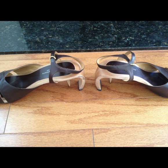 Trans-parents | Shoes | Transparents Wooden Heel Brown Leather Sandals ...