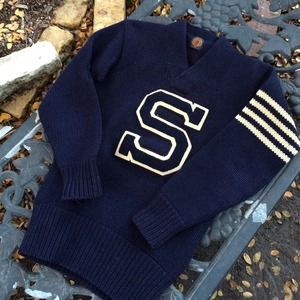 Sweaters | S Is For Super Vintage Varsity School Sweatet | Poshmark