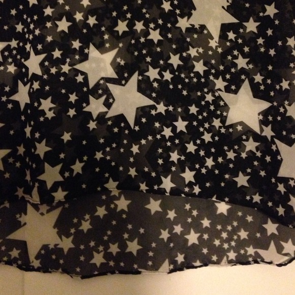 Aqua | Tops | Aqua See Through Star Top | Poshmark