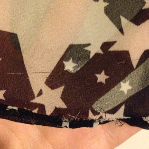 Aqua | Tops | Aqua See Through Star Top | Poshmark