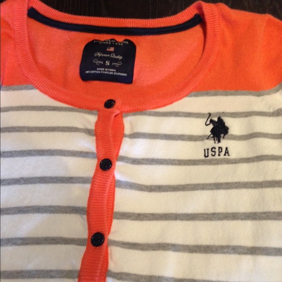 USPA | Tops | Us Polo Stripe Button Down Cardigan | Poshmark