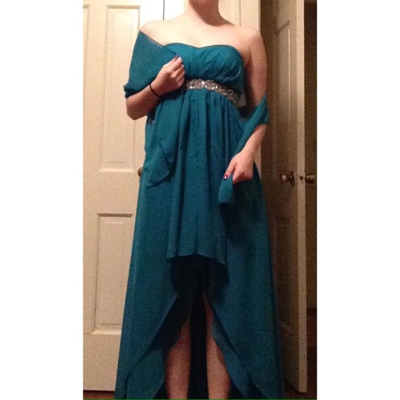 Juno Dress Collection | Dresses | Teal Prom Dress W Sash | Poshmark