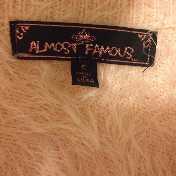 Almost Famous | Sweaters | Almost Famous Light Pink Fuzzy Sweater ...