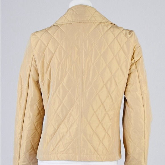 Burberry | Jackets & Coats | Burberry London Gold Quilted Bretley ...