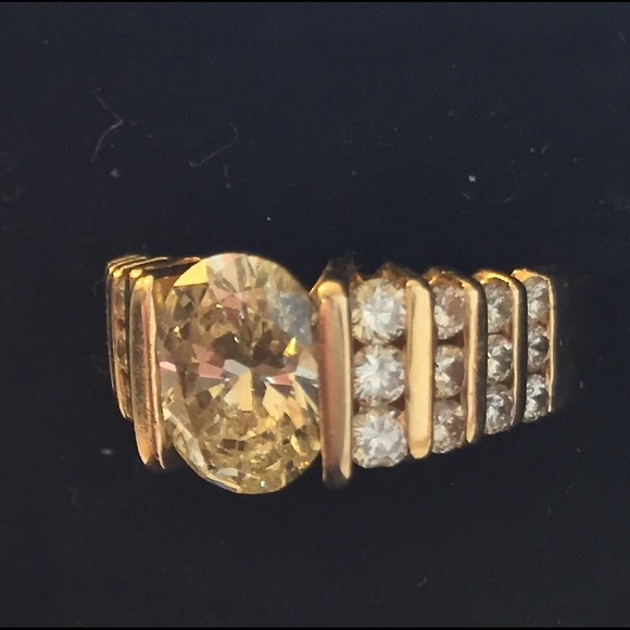 Independent Designers | Jewelry | Natural Yellow Canary Diamond Ring Sz ...