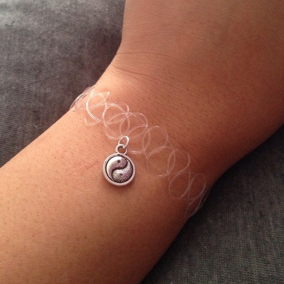 Jewelry | Clear Mini Yin Yang Tattoo Choker Bracelet | Poshmark