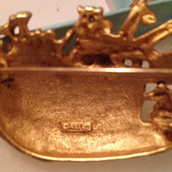 AJC | Jewelry | Vintage Brooch Signed Ajc Noahs Ark Brooch | Poshmark