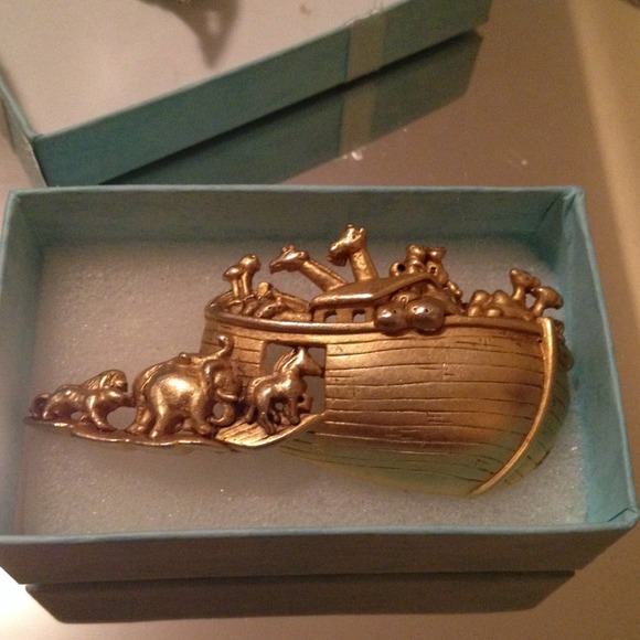 AJC | Jewelry | Vintage Brooch Signed Ajc Noahs Ark Brooch | Poshmark