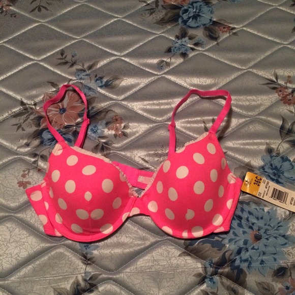 Intimates & Sleepwear | Pink And White Polka Dot Bra | Poshmark