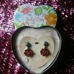 Jewelry | Brighton Flower Crystal Earrings | Poshmark