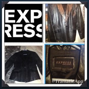 Express | Jackets & Coats | Vintage Express Leather Jacket | Poshmark