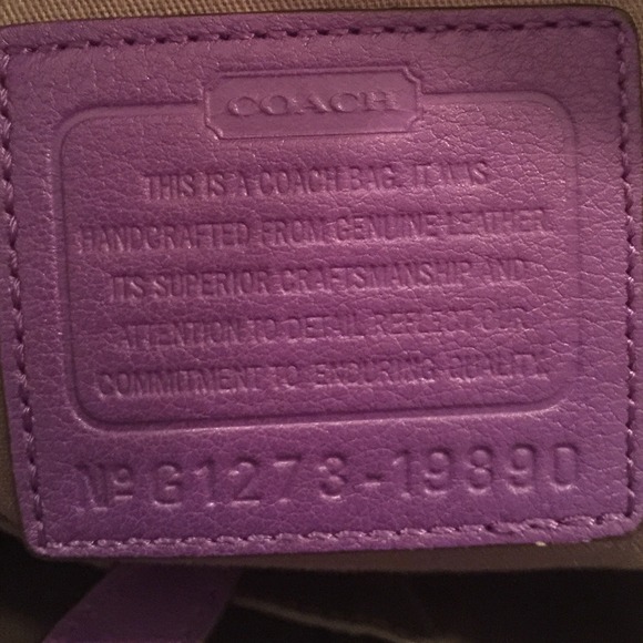 Coach | Bags | Coach Leather Legacy Purple Tote Handbag Purse | Poshmark