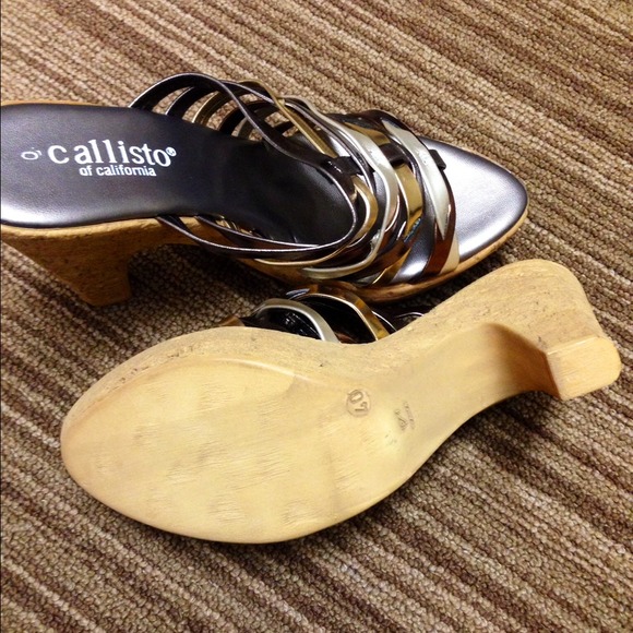 Shoes | Callisto Multi Metallic Heels | Poshmark