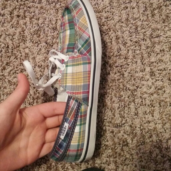 Vans | Shoes | Vans Plaid Boat Shoes | Poshmark