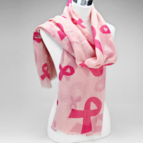 Accessories | Breast Cancer Awareness Handmade Pink Ribbon Scarf | Poshmark