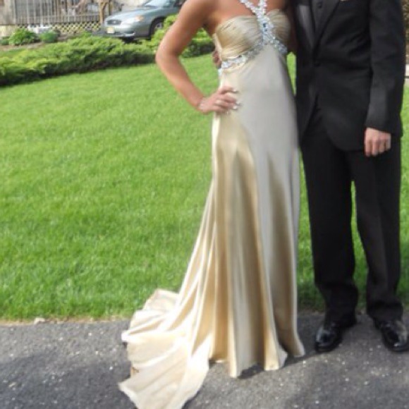 Night Moves | Dresses | Gold Night Moves Elegant Prom Dress | Poshmark