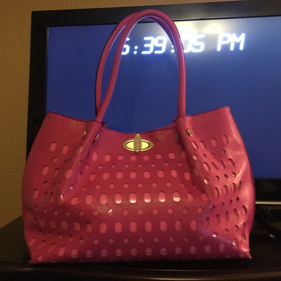 Gianni Bini | Bags | Authentic Gianni Bini Pink And Gold Handbag | Poshmark