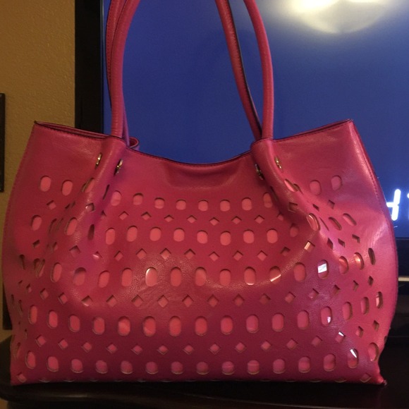Gianni Bini | Bags | Authentic Gianni Bini Pink And Gold Handbag | Poshmark