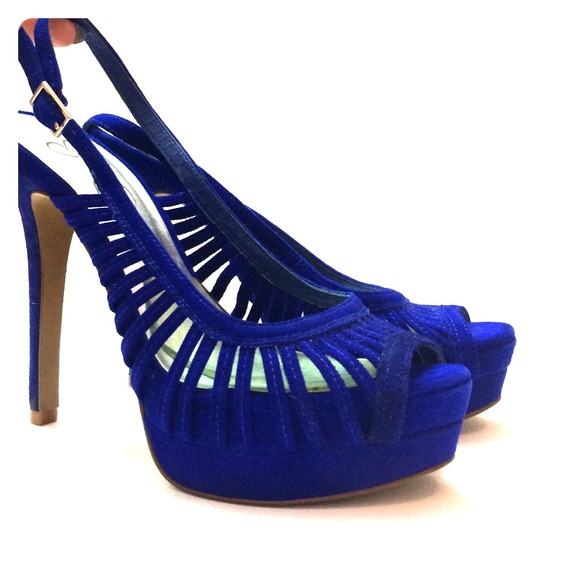 Jessica Simpson | Shoes | Jessica Simpson Electric Blue Heels | Poshmark