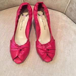 Penny Loves Kenny | Shoes | Red Open Toe Pump | Poshmark