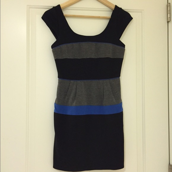 BCBGMaxAzria | Dresses | Bcbg Maxazria Color Block Shift Aline Cut ...