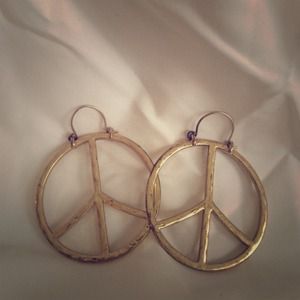 lucky brand peace sign earrings on Poshmark
