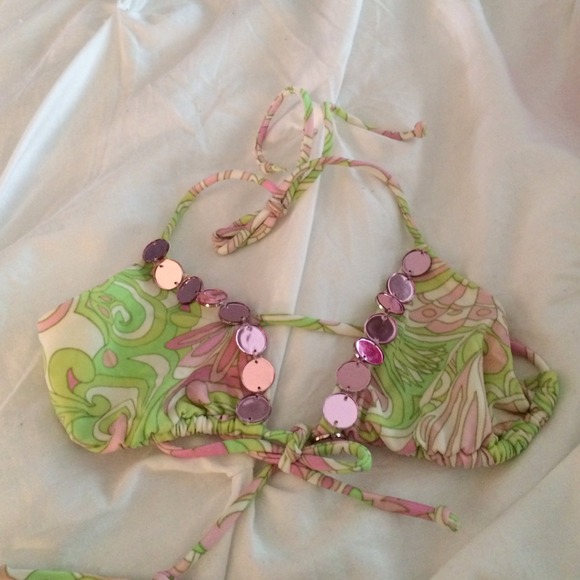 Victoria's Secret | Swim | Pink And Green Victorias Secret Bikini ...