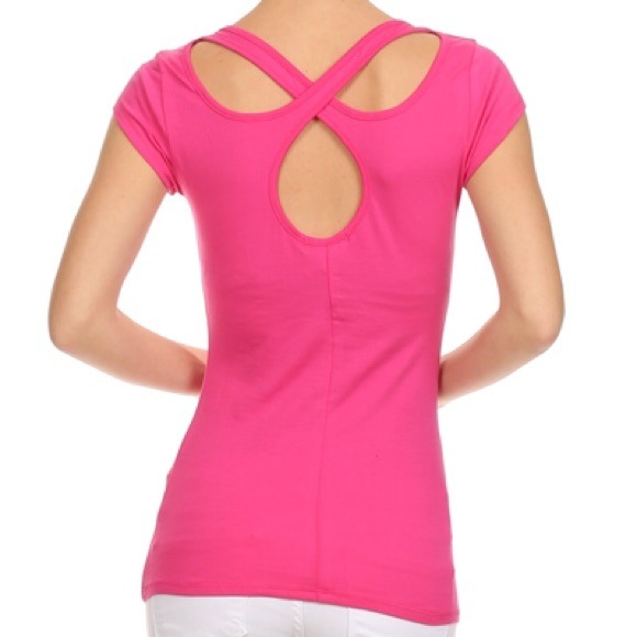 Tops | Pink Key Hole Shirt | Poshmark