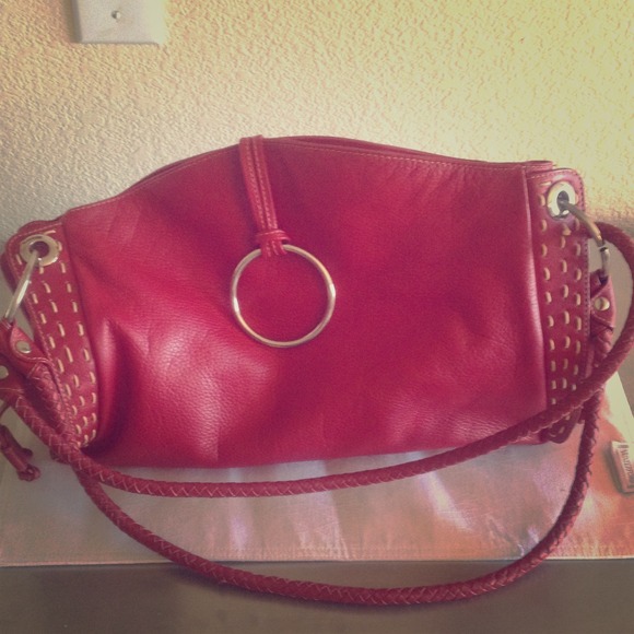 Michael Rome | Bags | Michael Rome Genuine Leather Red Handbag | Poshmark