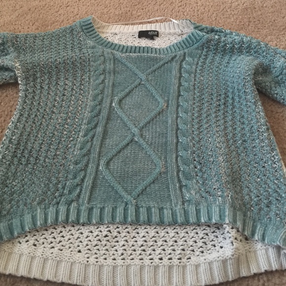 Sweaters | Blue Net Sweater Large | Poshmark