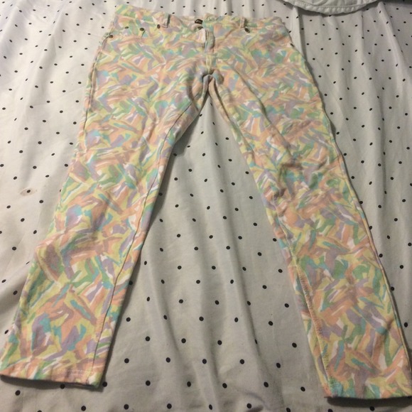 Pants & Jumpsuits | Multi Colored Jeggings | Poshmark