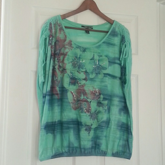 Style & Co. | Tops | Xl Green Top | Poshmark