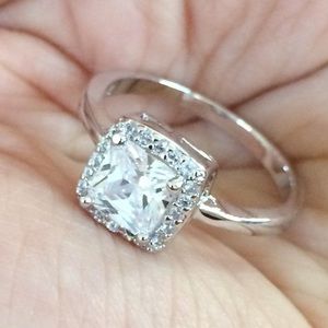Jewelry | 925k Sterling Silver Cz Ring Size8 | Poshmark