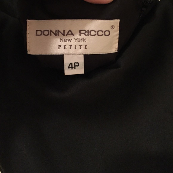 Donna Ricco | Dresses | Black Donna Ricco Dress Petite Size | Poshmark