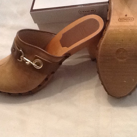 Coach | Shoes | Coach Camel Suede Clog | Poshmark